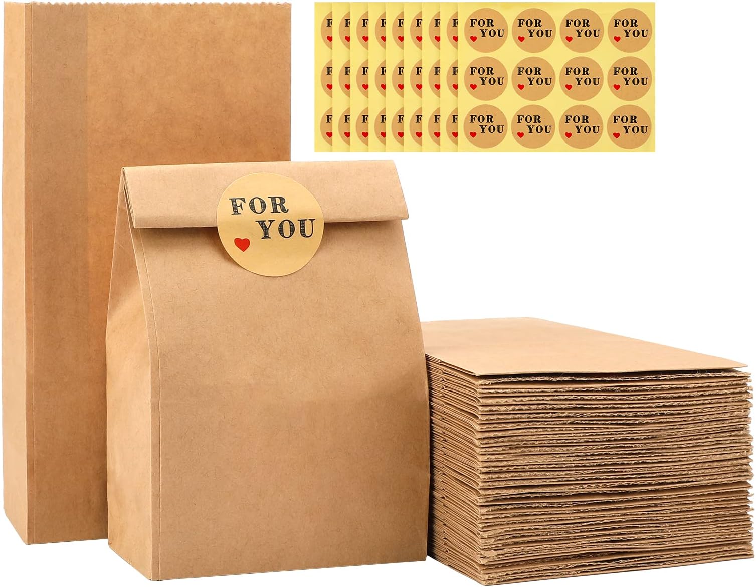Amazon.com: Extra Small Brown Paper Bags 3 x 2 x 6" party favors, Paper ...