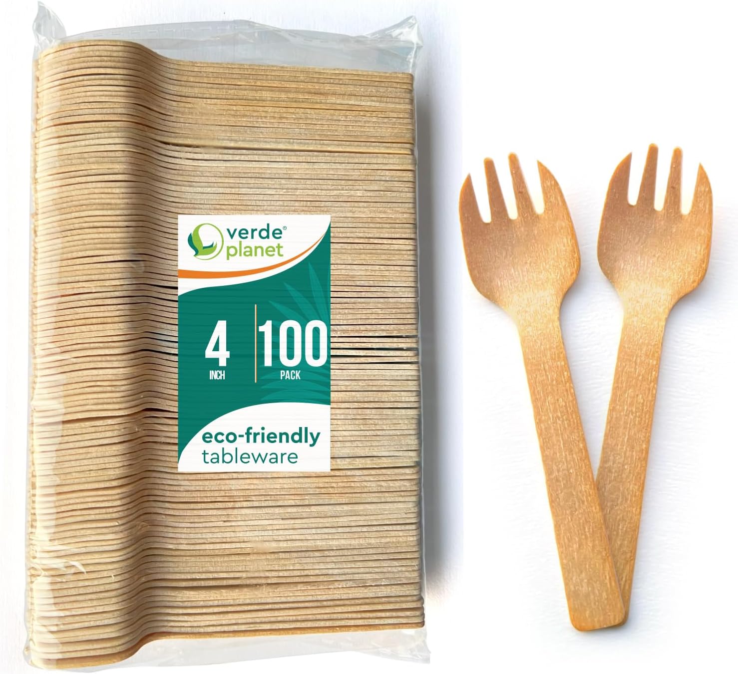 Amazon.com: Verde Planet Birchwood Sporks - Disposable Wooden Forks ...