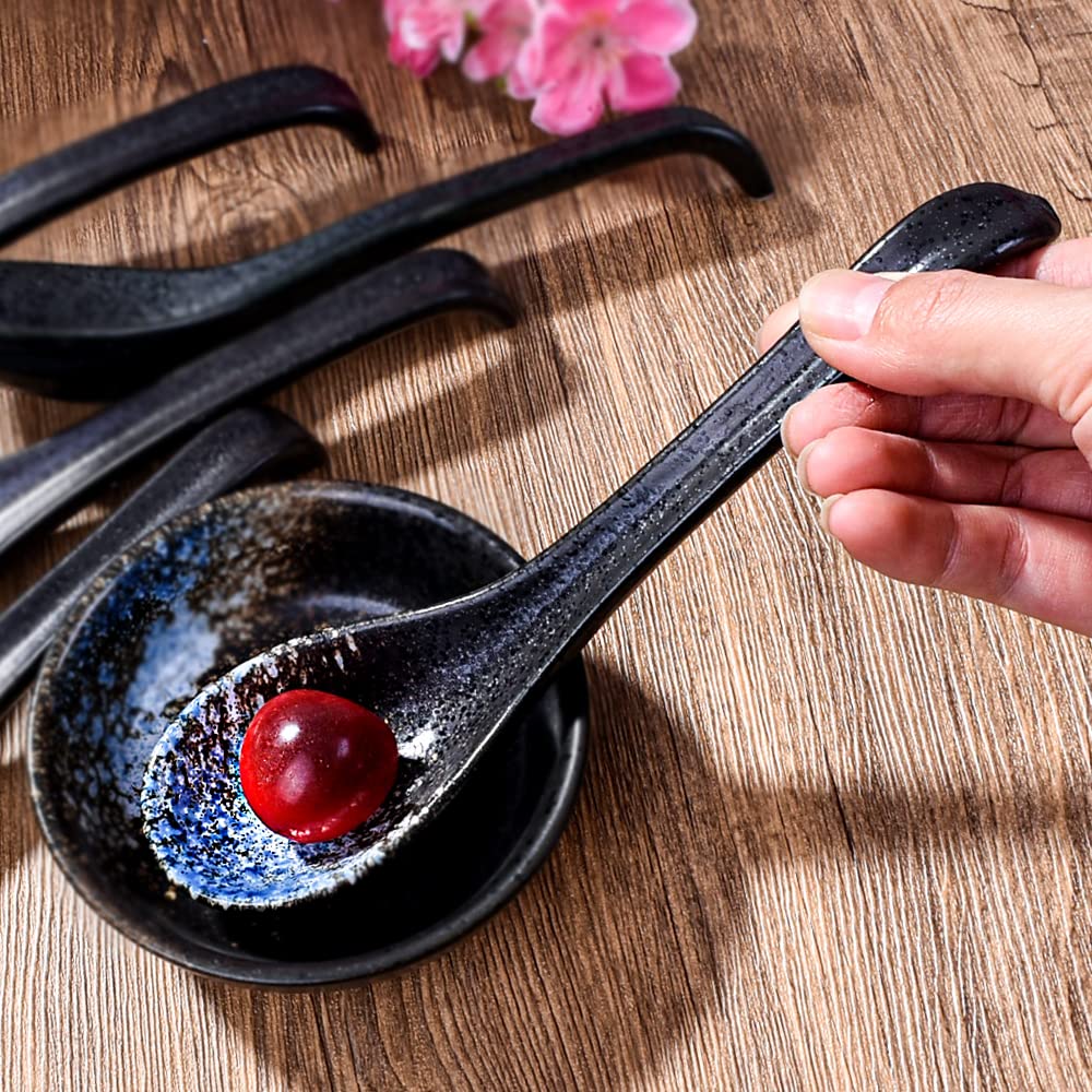 Snapklik.com : 7 Inch Long Handle Japanese And Korean Ramen Spoon Set ...