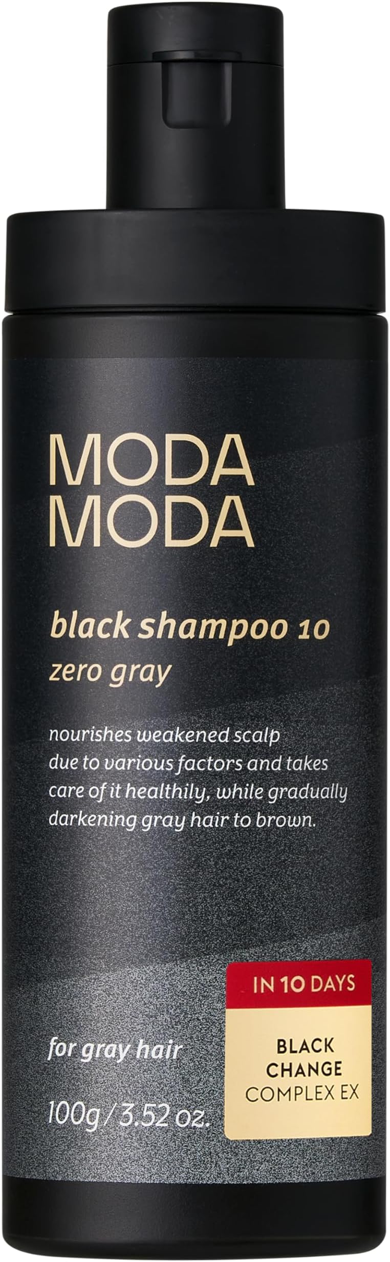 Amazon.com : MODA MODA Zero Gray Black Hair Shampoo 3.52 oz - Natural ...