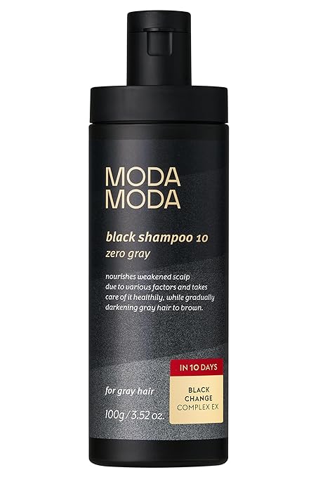 Amazon.com : MODA MODA Zero Gray Black Hair Shampoo 3.52 oz - Natural ...