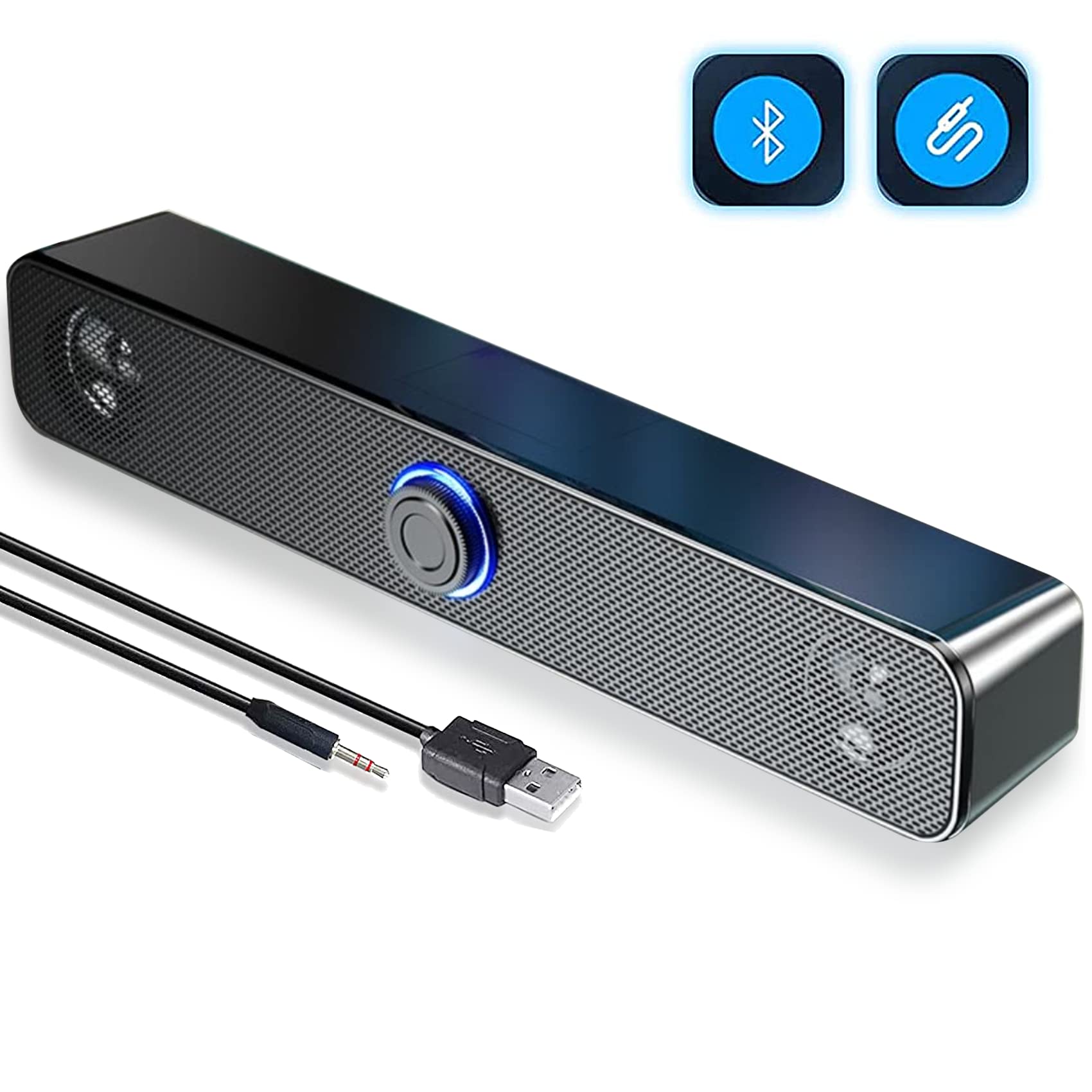 Buy ALLBIZ GT-9000 PC Soundbar, Wired & Wireless Bluetooth Computer ...