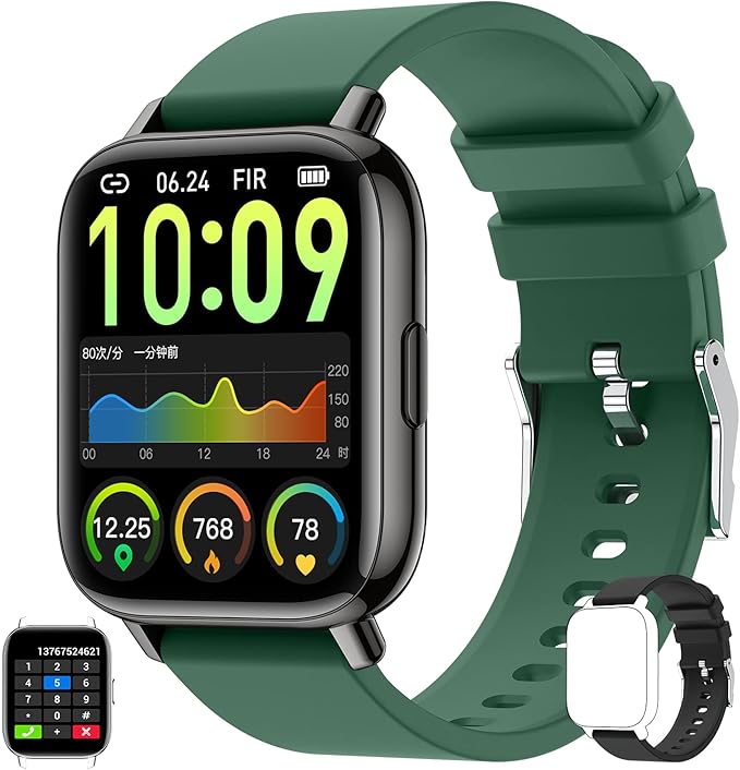 Amazon.com: Smart Watch for Men Women Fitness: (Make/Answer Call ...