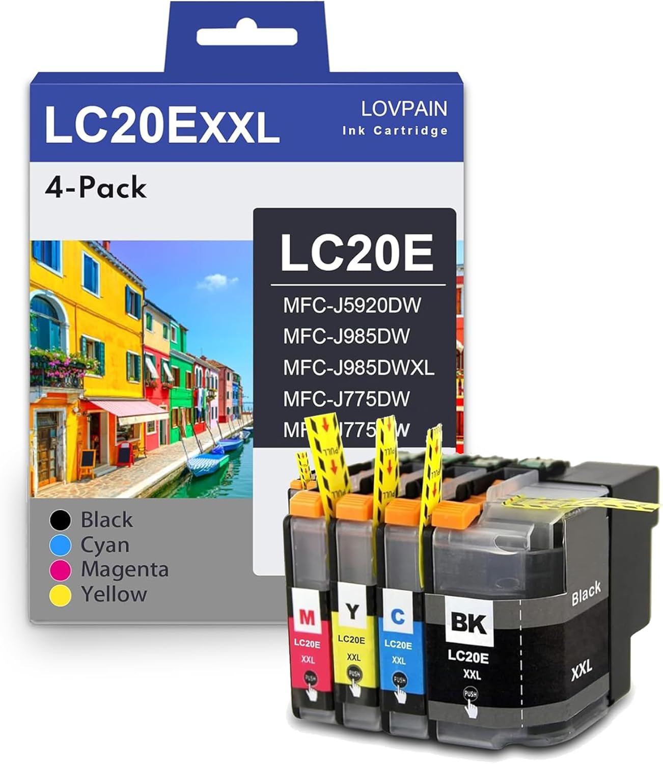 Amazon.com: LC20E Super High Yield Ink Cartridges(4-Pack,) - Lvan ...