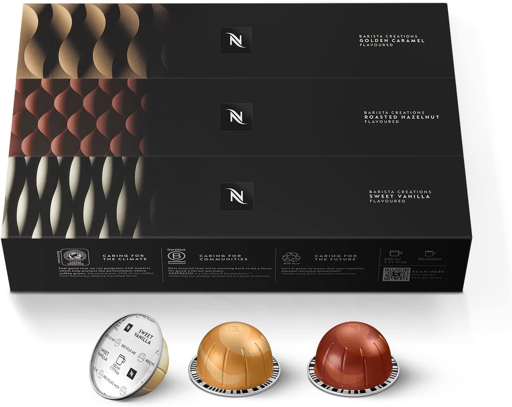 Amazon.com: Nespresso Capsules Vertuo, Barista Flavored Pack, Medium ...