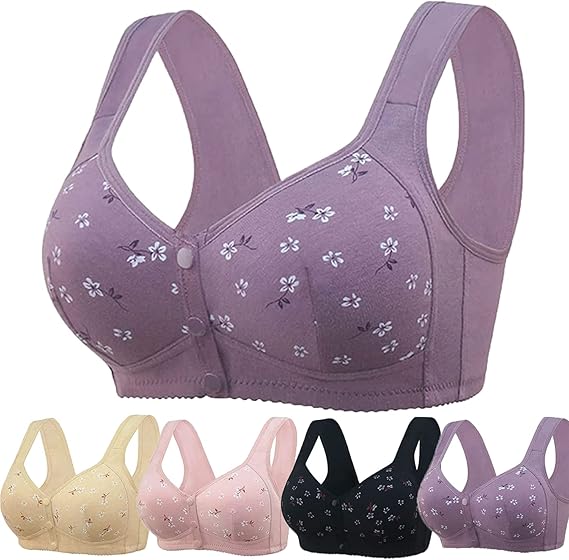 Yutdiery Glamorette Granny Bra,Granny Bras for Older Women Front Snap ...