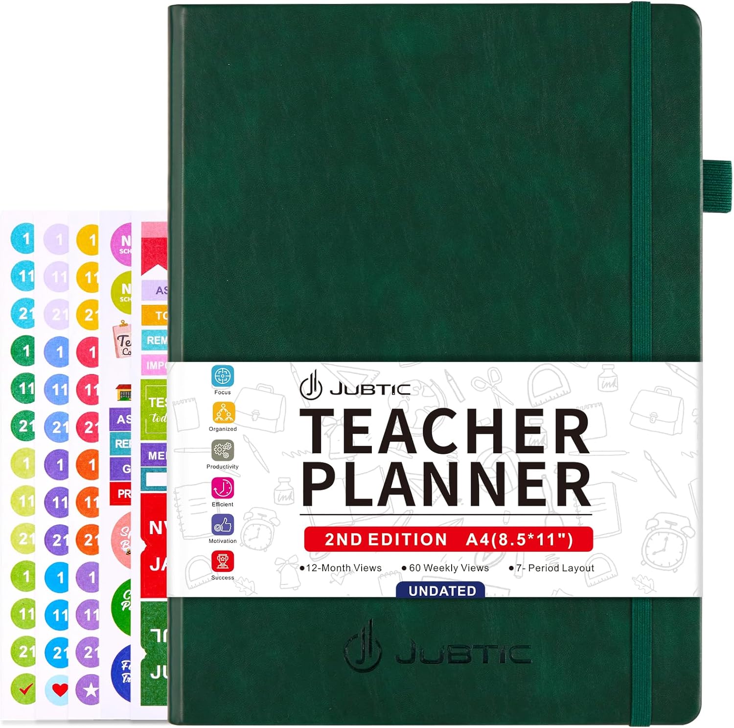 Amazon.com : JUBTIC Teacher Planner, Undated Weekly & Monthly Lesson ...
