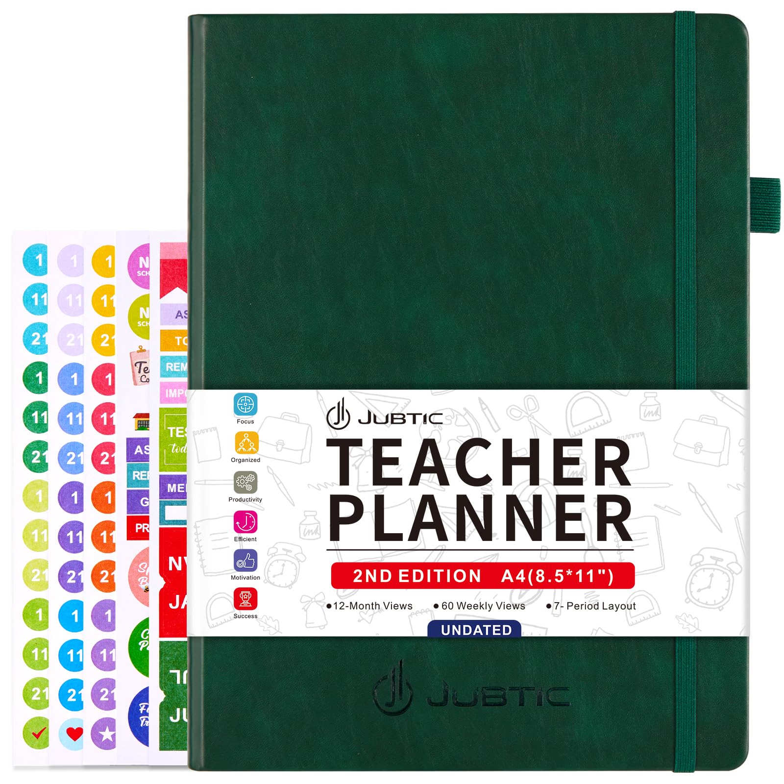 Amazon.com : JUBTIC Teacher Planner, Undated Teacher Planner for 7 ...