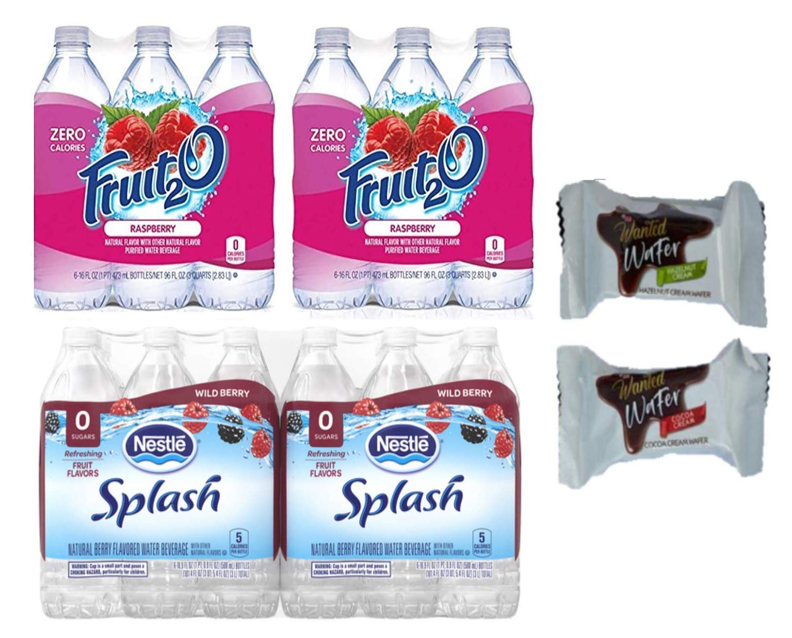 Buy COMBO: Fruit2O Zero Calorie Flavored Water Raspberry (12 bottles) + Nestle Splash Wild Berry ...