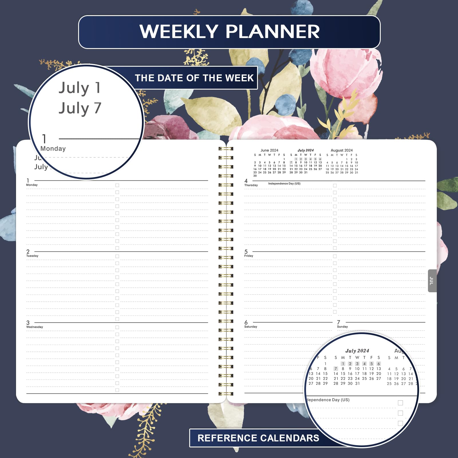 Snapklik.com : 2024 Planner - Weekly & Monthly Planner 2024, Planner ...