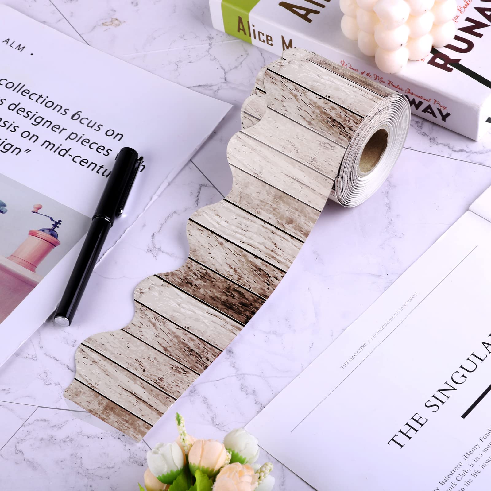 Snapklik.com : Durony 65.6 Feet Wood Bulletin Board Trim Scalloped ...