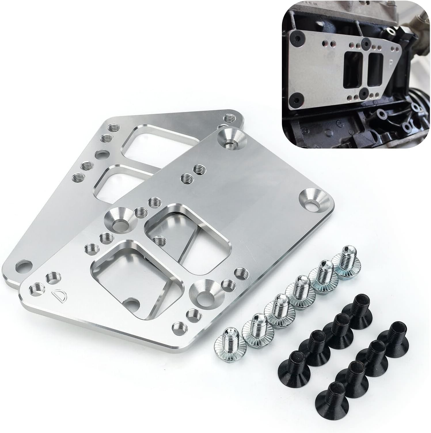 ICT Billet Support de remplacement de moteur SBC LS Conversion, plaque ...