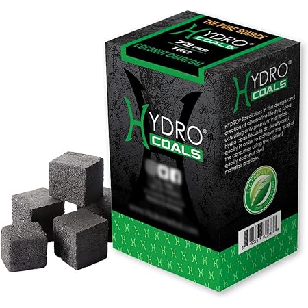 Amazon.com : Hydro Coconut Charcoal with 72pc Unit Charcoal Cubes ...