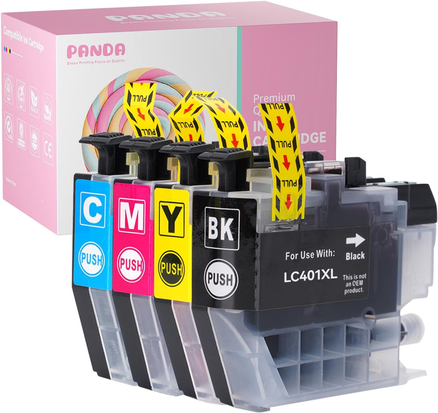 Amazon.com: Panda ZZZ Remanufactured 401xl Ink Cartridge for Brother ...