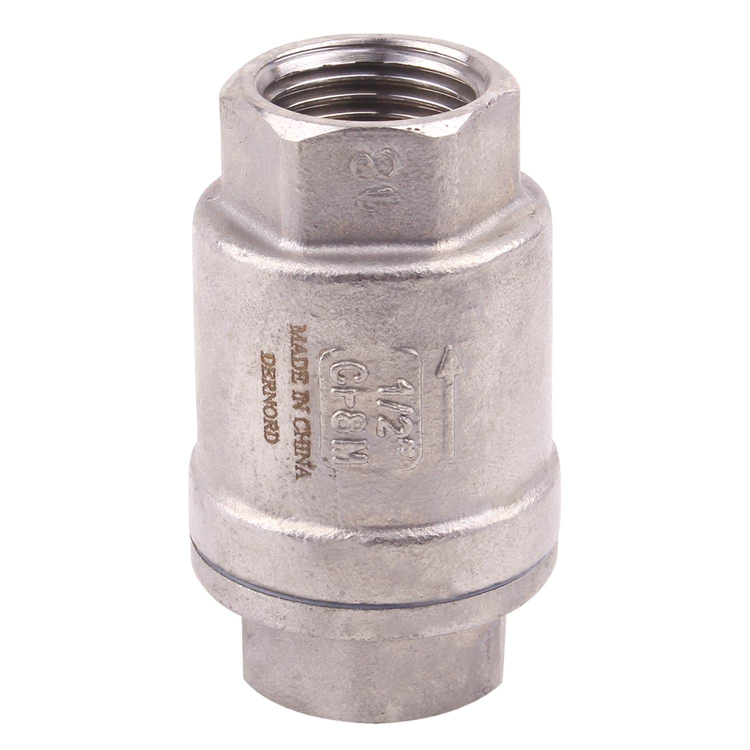Snapklik.com : 1/2 Inch Vertical Check Valve SUS304 Spring Loaded Check ...