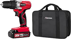 Amazon.com: AVID POWER 20V MAX Lithium lon Cordless Drill Set with Battery and Charger, 3/8-Inch ...