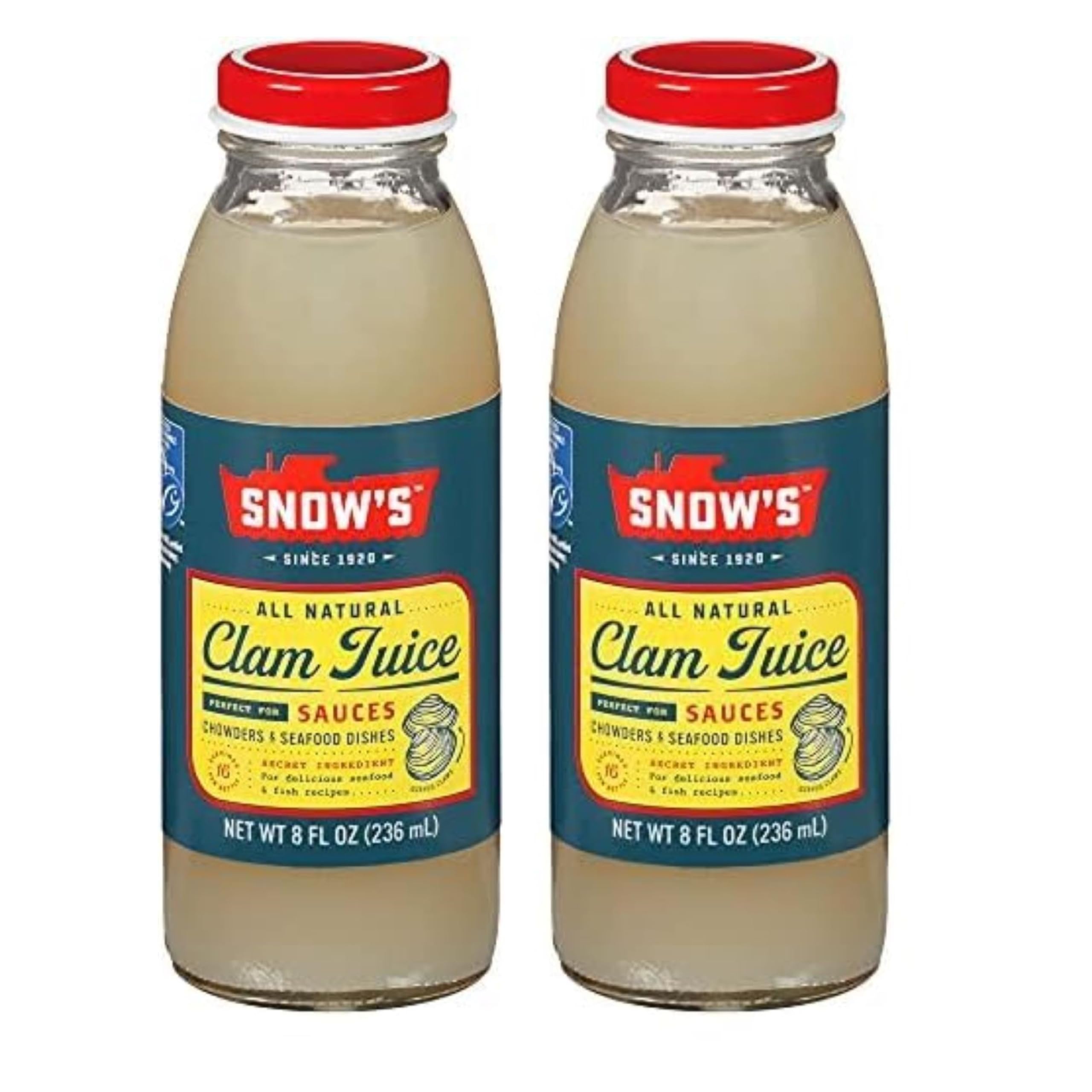 Amazon.com: Snow's All Natural Clam Juice, 8 Fl Oz (Pack of 2 ...