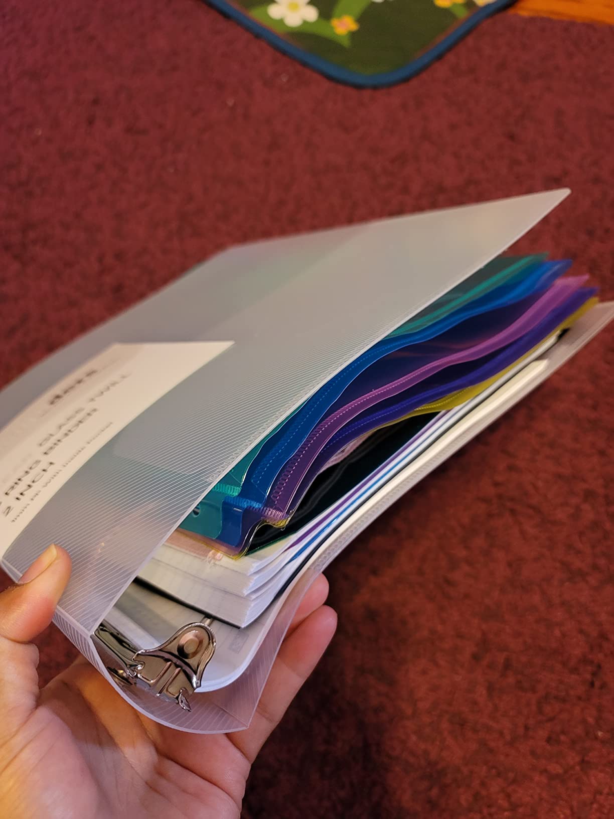 $3/mo - Finance JAM PAPER Plastic 3 inch Binder - Orange 3 Ring Binder ...