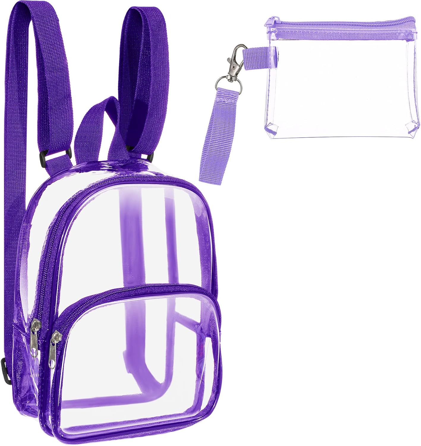 Amazon.com: Clear Mini Backpack Stadium Transparent Small See Through ...