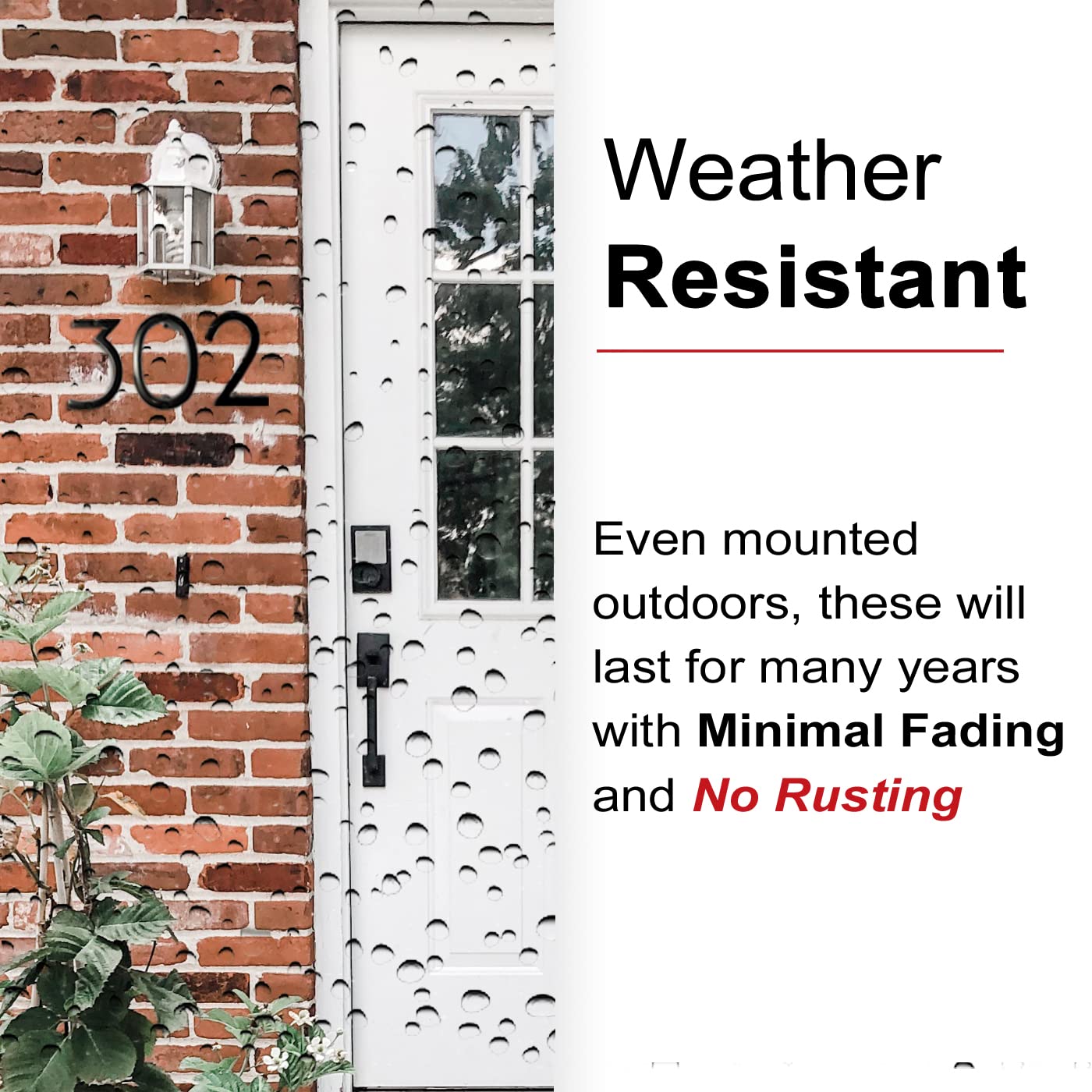Snapklik.com : NACH Floating House Numbers, 8 Inch Aluminum Black House ...