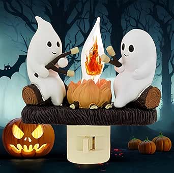 Ghost Campfire Flickering Night Light, Ghost Roasting S'Mores at ...