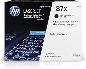 HP 87X (CF287XD) High Yield Black Original Toner, 2 Cartridges : Amazon ...