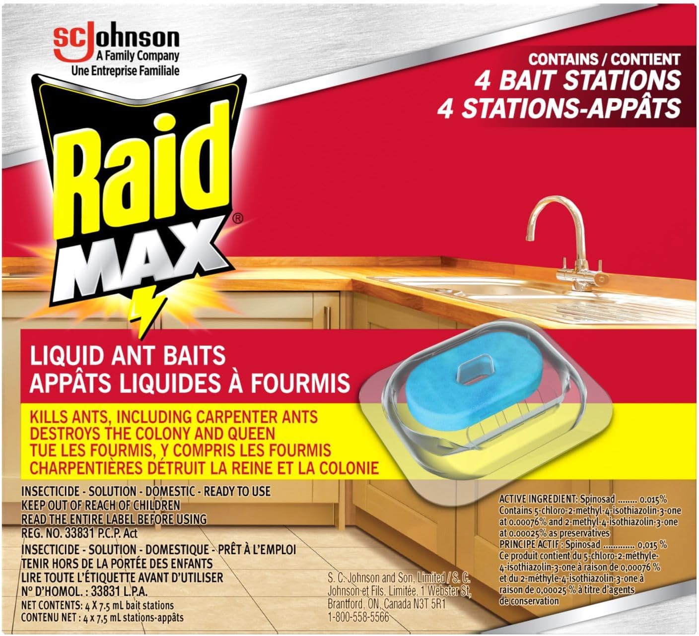 Raid Max Double Control Liquid Ant Killer Baits and Traps for Indoor ...