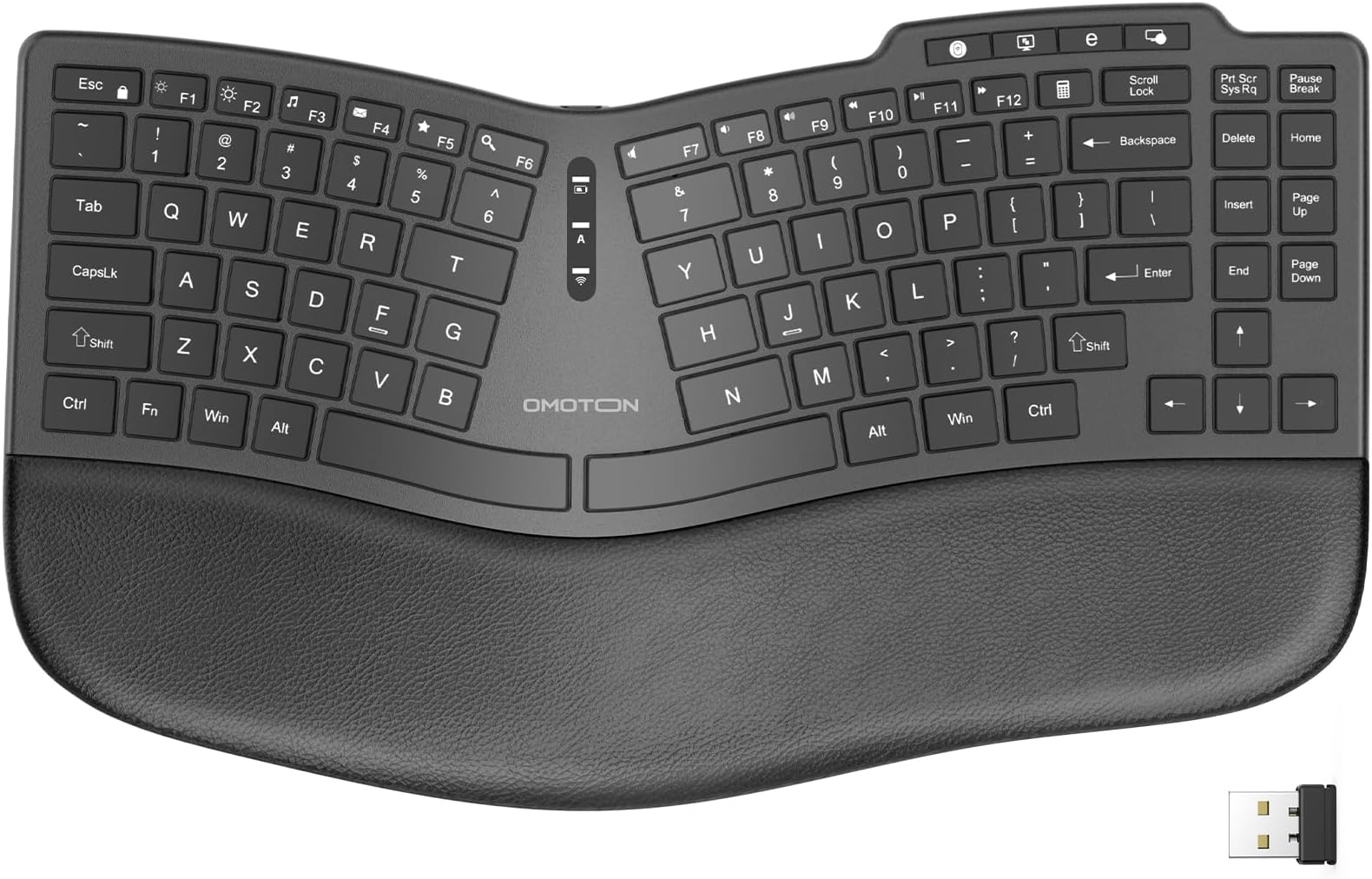 Amazon.com: OMOTON Ergonomic Wireless Split Keyboard, Cushioned Wrist ...