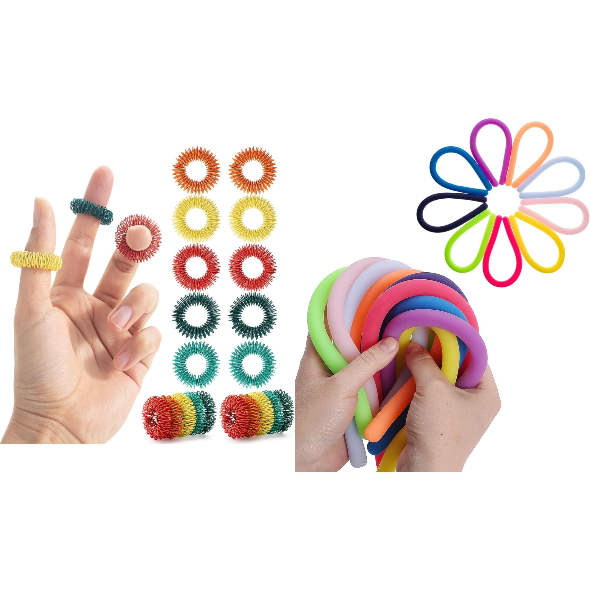 Amazon.com: Mr. Pen- Spiky Sensory Rings and Monkey Noodle Fidget Toy : Office Products