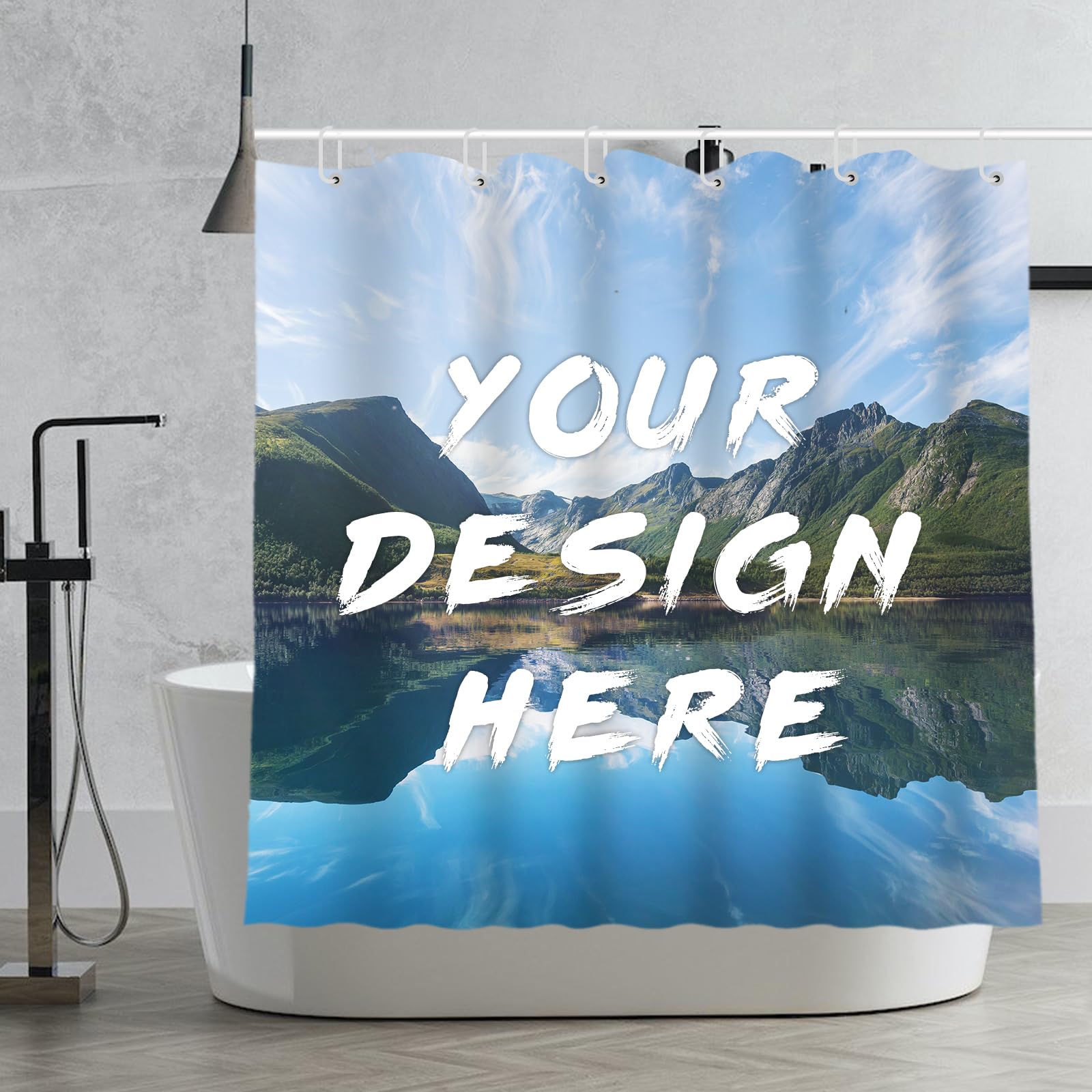 Amazon.com: KAPTOY Custom Shower Curtain,Personalized Shower Curtain ...