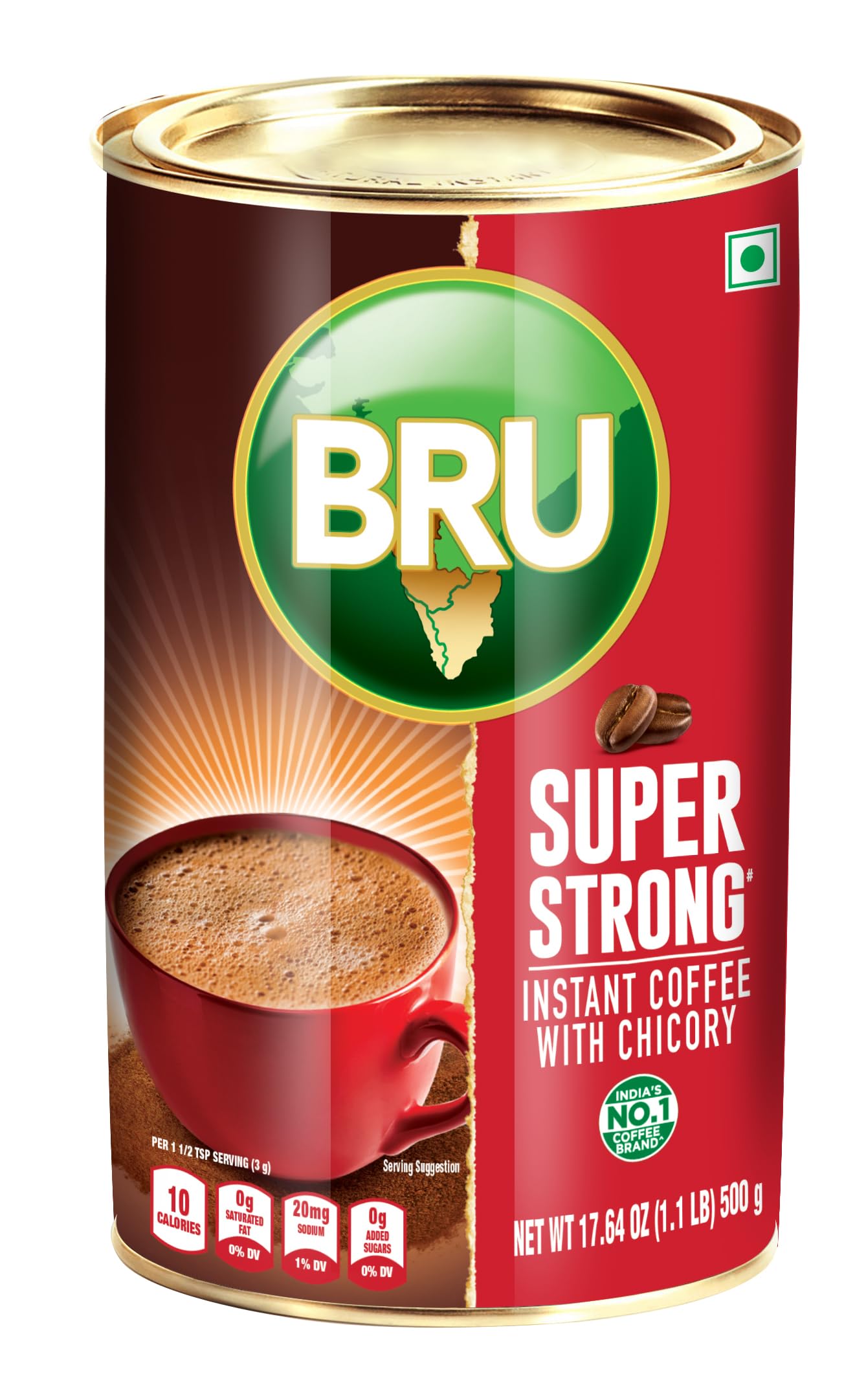 Bru Instant Coffee And Roasted Chicory 500g 17 63oz Pack | Desertcart INDIA