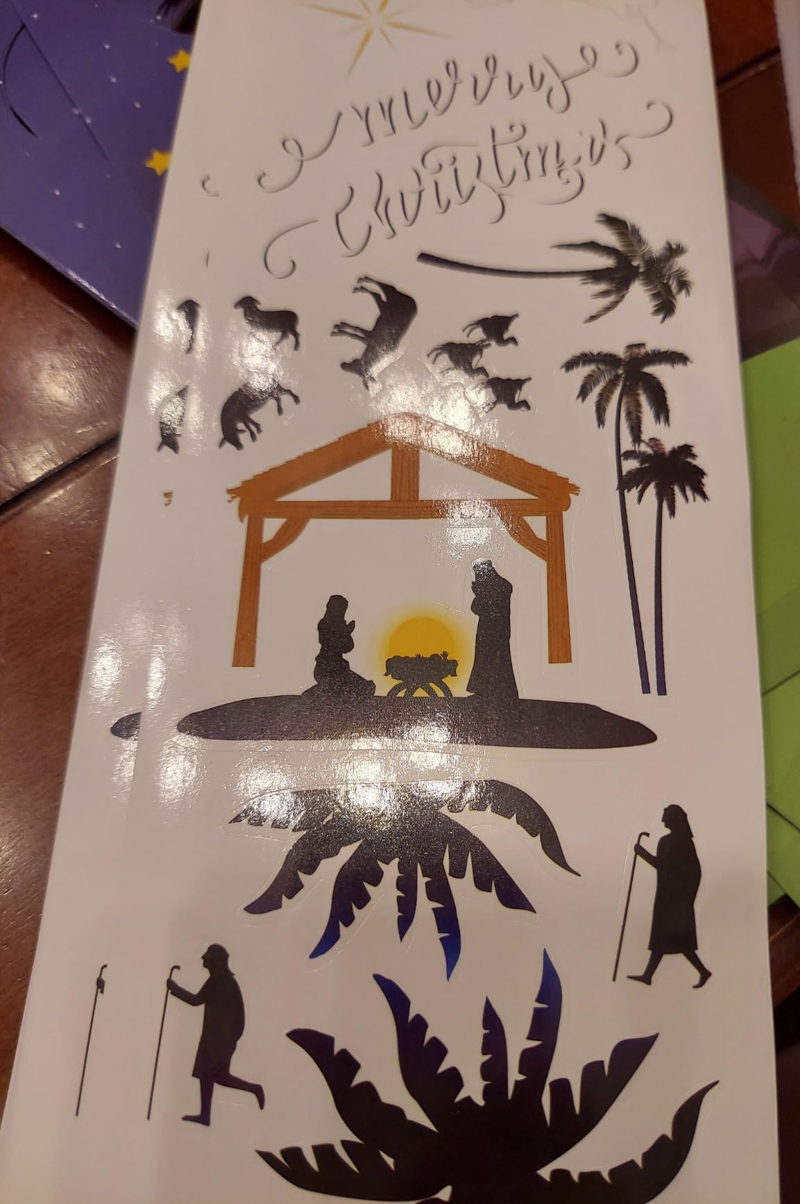Amazon.com: 48 Pcs Make a Nativity Scene Stickers Christmas Door ...