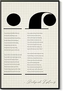 Amazon.com: FESOGO If Poem Stunning Rudyard Kipling English Journalist ...