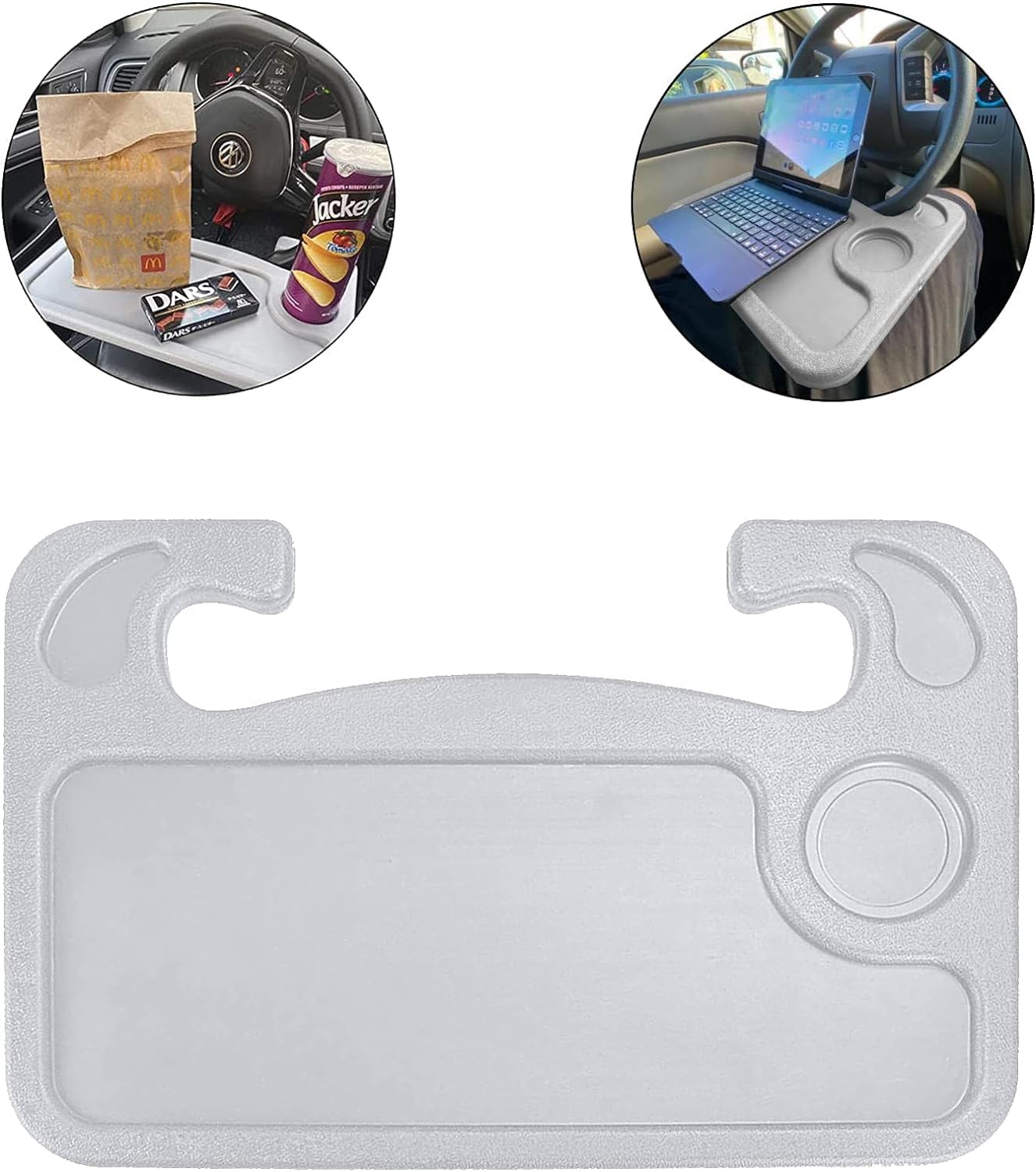 Amazon.com: JUSTTOP Car Steering Wheel Desk for Laptop,Multipurpose ...