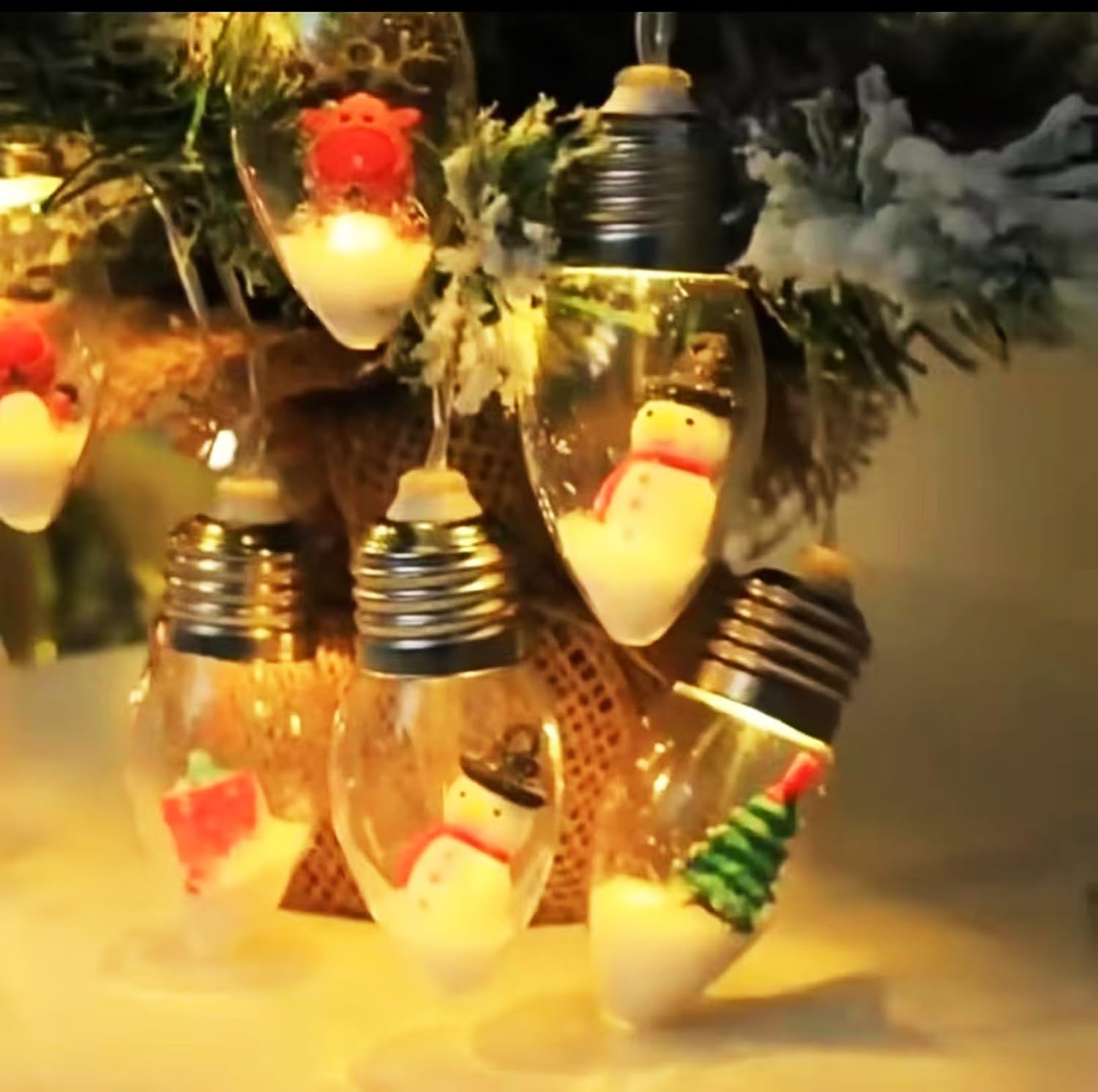Amazon.com: Yinhamnl Christmas Tree String Light,10 LED Vintage ...