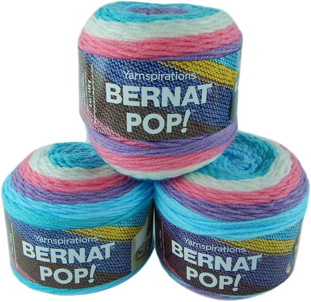 Amazon.com: Bernat Pop! Yarn, 5oz, 6-Pack (Snow Queen)
