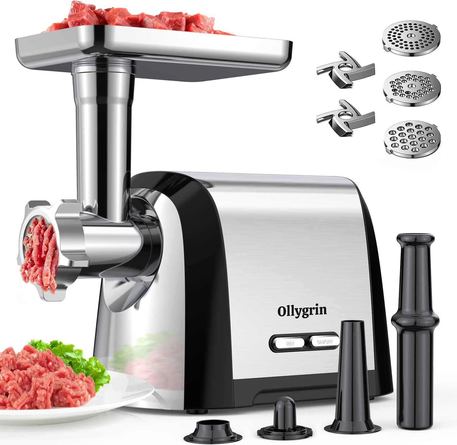 Amazon.com: Electric Meat Grinder, Sausage Stuffer Maker 450W(3000W Max ...