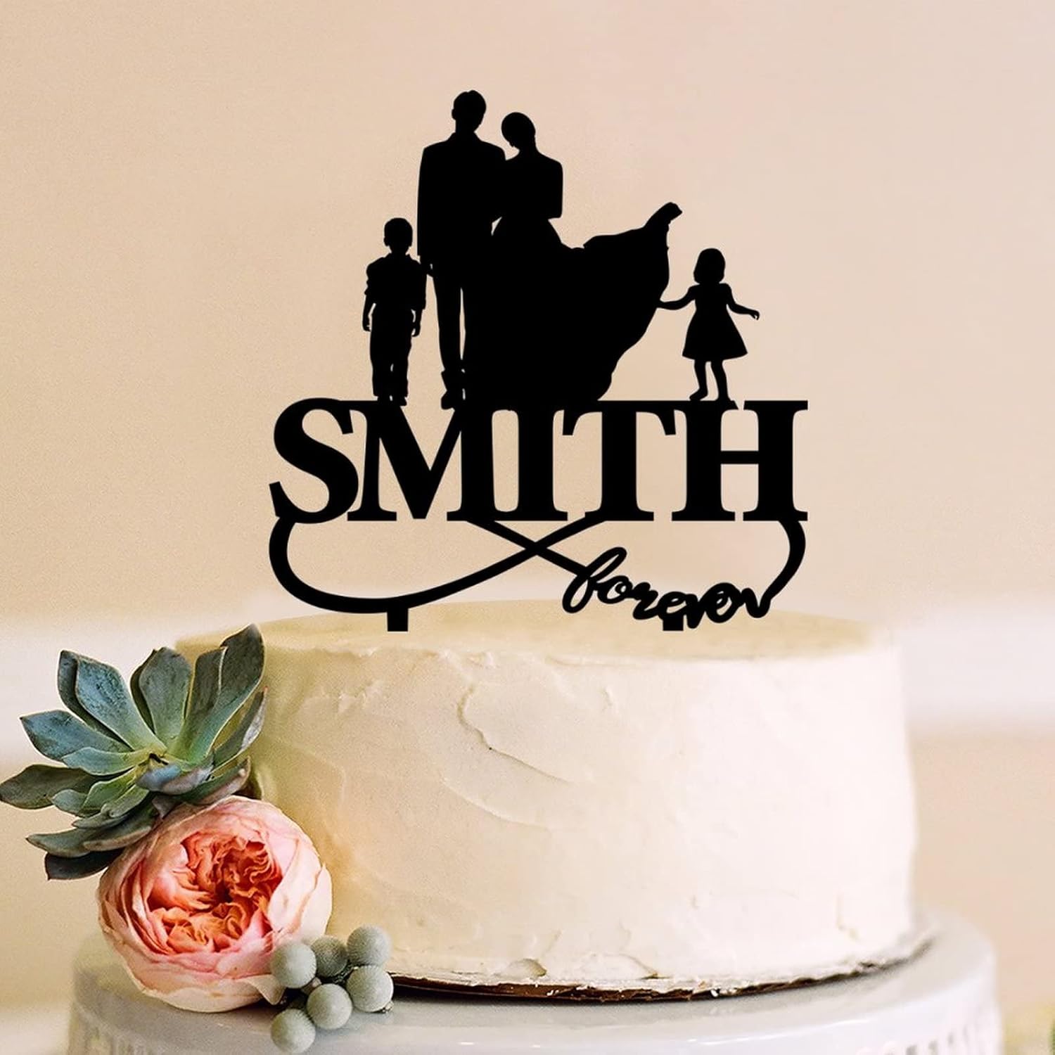 Amazon.com: Family Forever Cake Toppers,Family Cake Topper with Kids ...