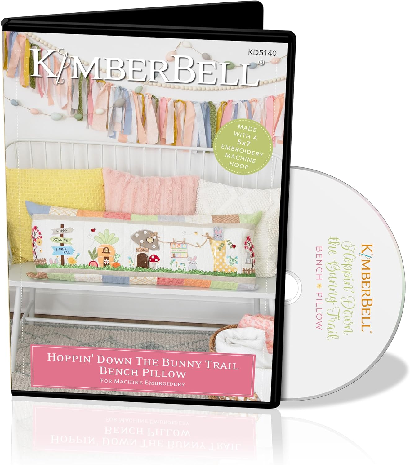 Amazon.com: Kimberbell Hoppin’ Down The Bunny Trail Bench Pillow ...