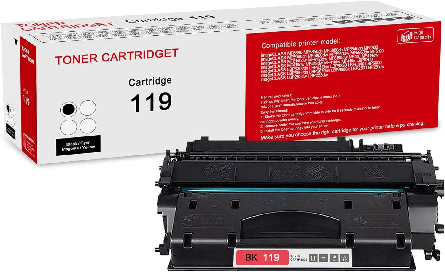 Amazon.com: 1 Pack 119 3479B001 Black Toner Cartridge: Compatible CRG ...