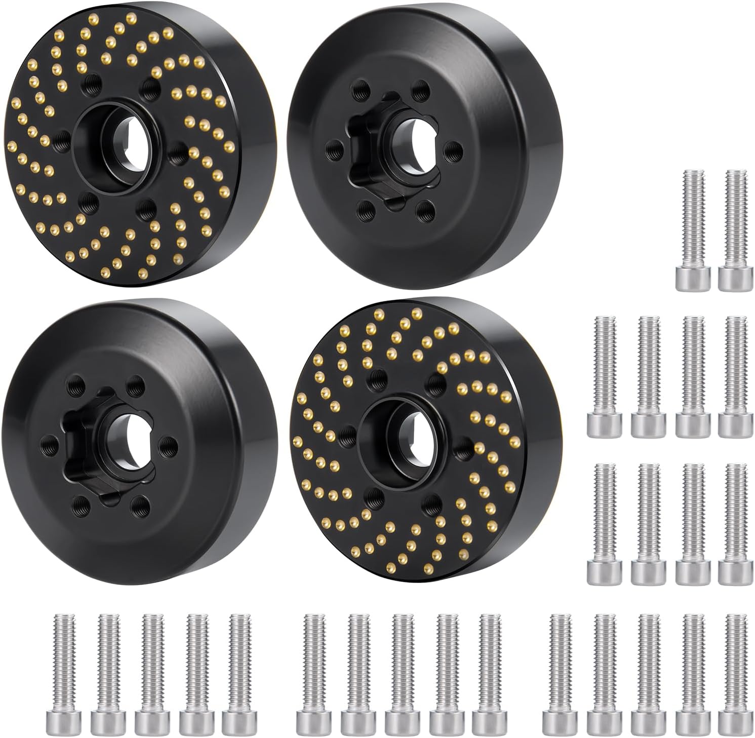 Amazon.com: JGGZONE 4PCS Brass Wheel Weights 1/10 Brass Wheel Hex Hub ...