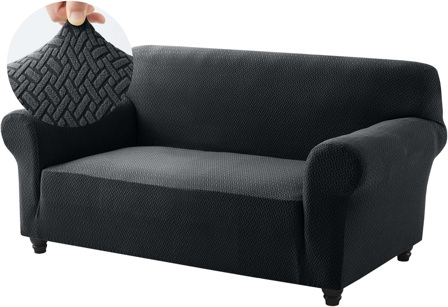 Hafaa High Stretch Sofa Cover 2 Seater Spandex Elastic Fit Loveseat ...