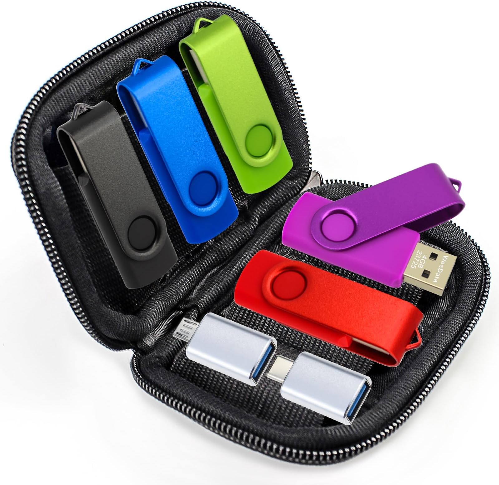 Amazon.com: WesData 5 Pack 4GB USB Flash Drive with USB C USB Micro ...