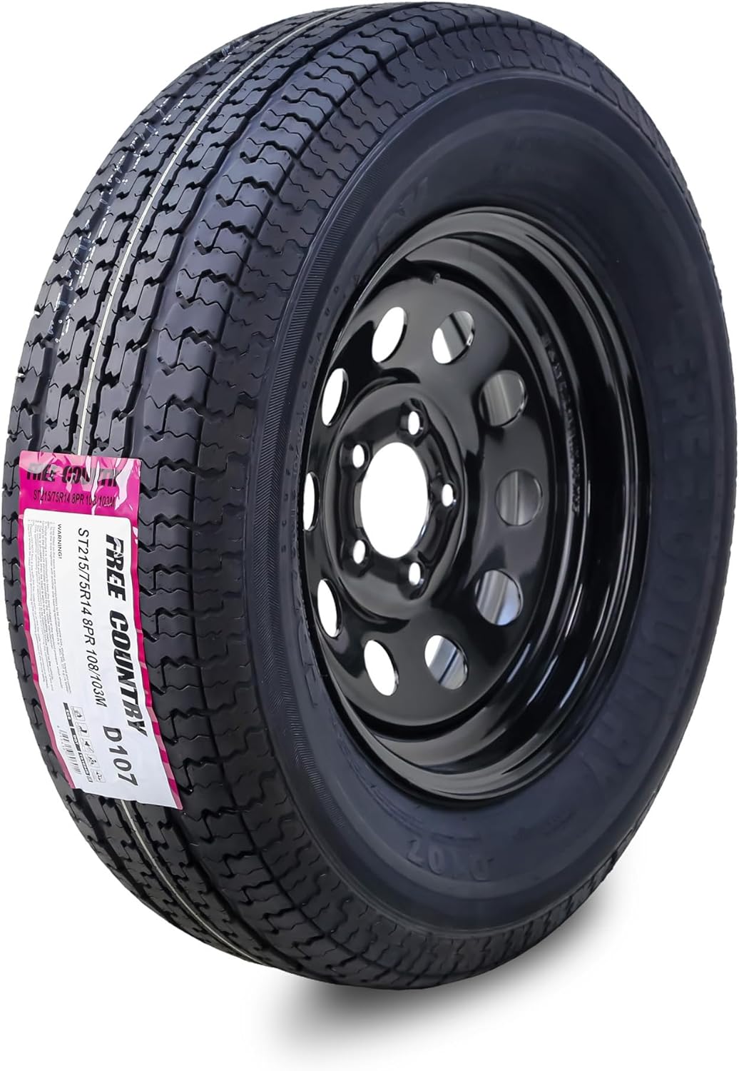 Amazon.com: Free Country Trailer Tire Wheel Assembly ST215/75R14 8-Ply ...