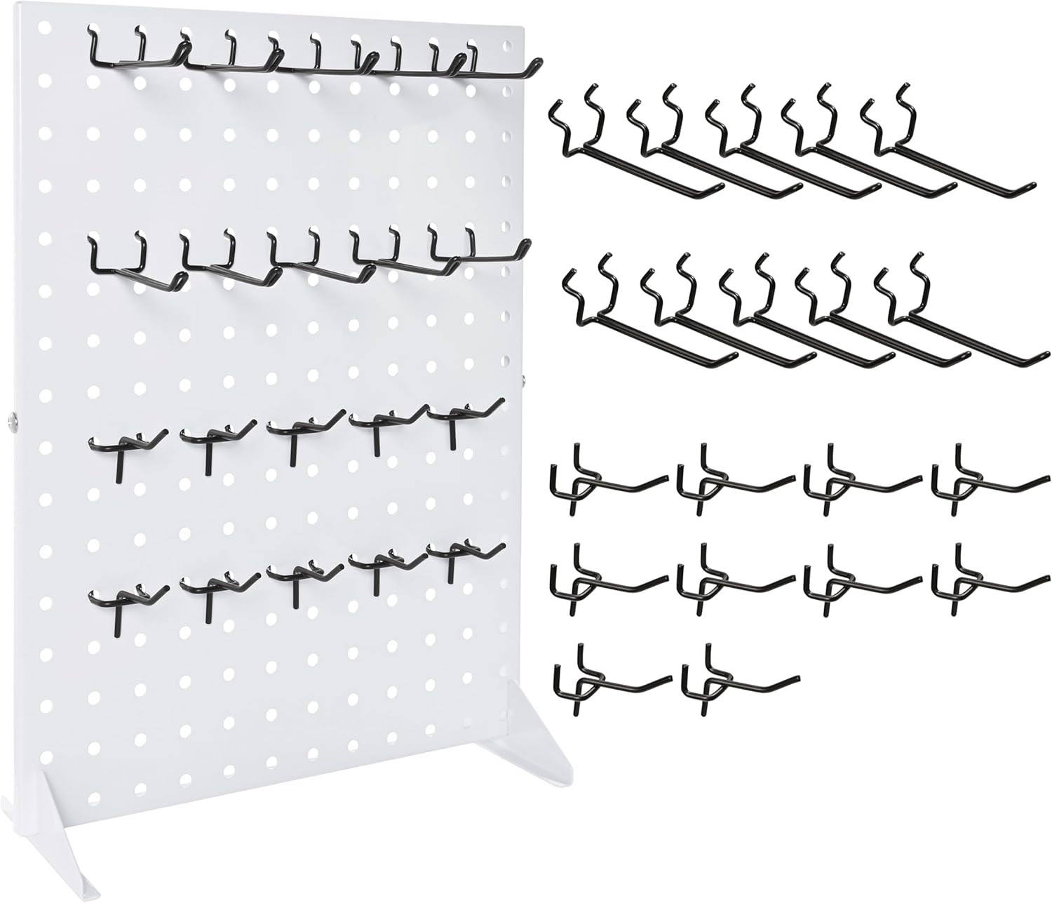 Amazon.com: humberboat Pegboard Display Stand With 20 Peg Board Hooks ...