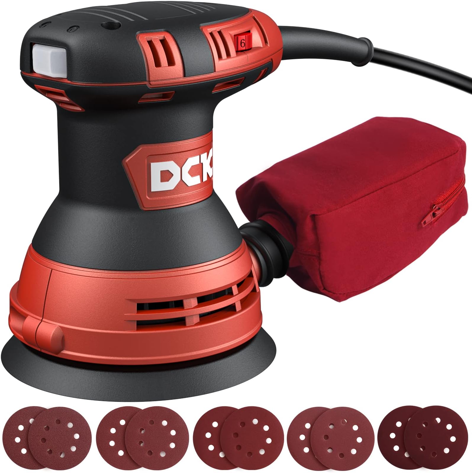 DOVAMAN ROS01A Orbital Sander, 3A Random Orbit Sander, 6 Variable ...