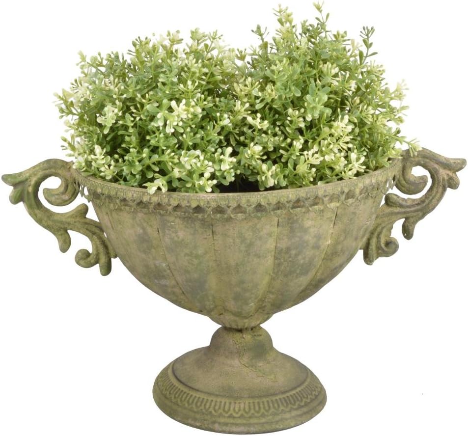 Amazon.com : Esschert Design AM79 Aged Metal Green Crown Planter (Set ...
