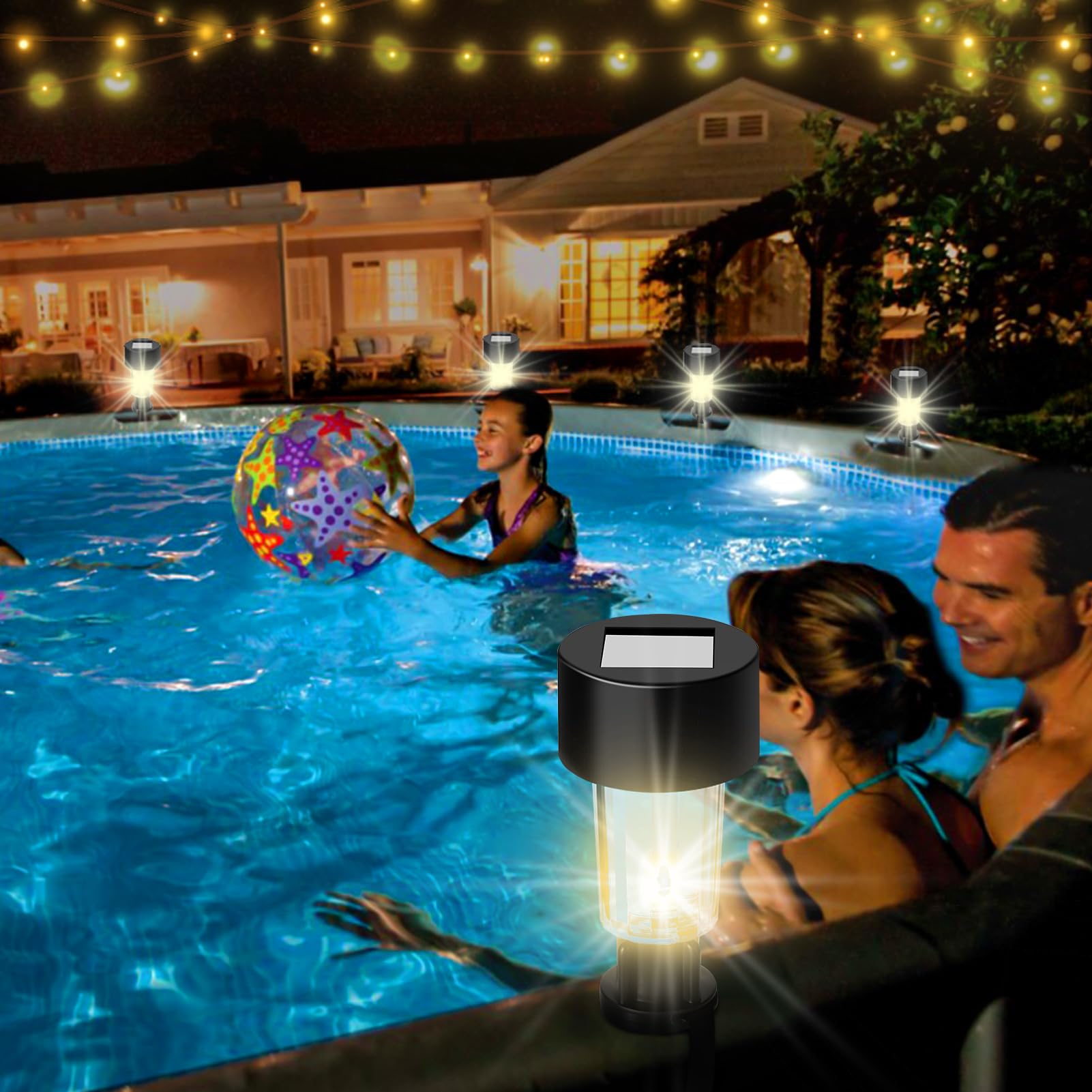 Snapklik.com : Solar Framed Pool Light, Pool Enclosure Lighting For ...