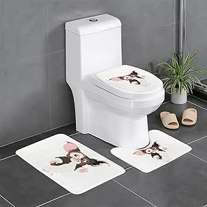 Amazon.co.jp: Gremlin Gizmo 3-Piece Set Toilet Mat, Lid Cover, Toilet ...