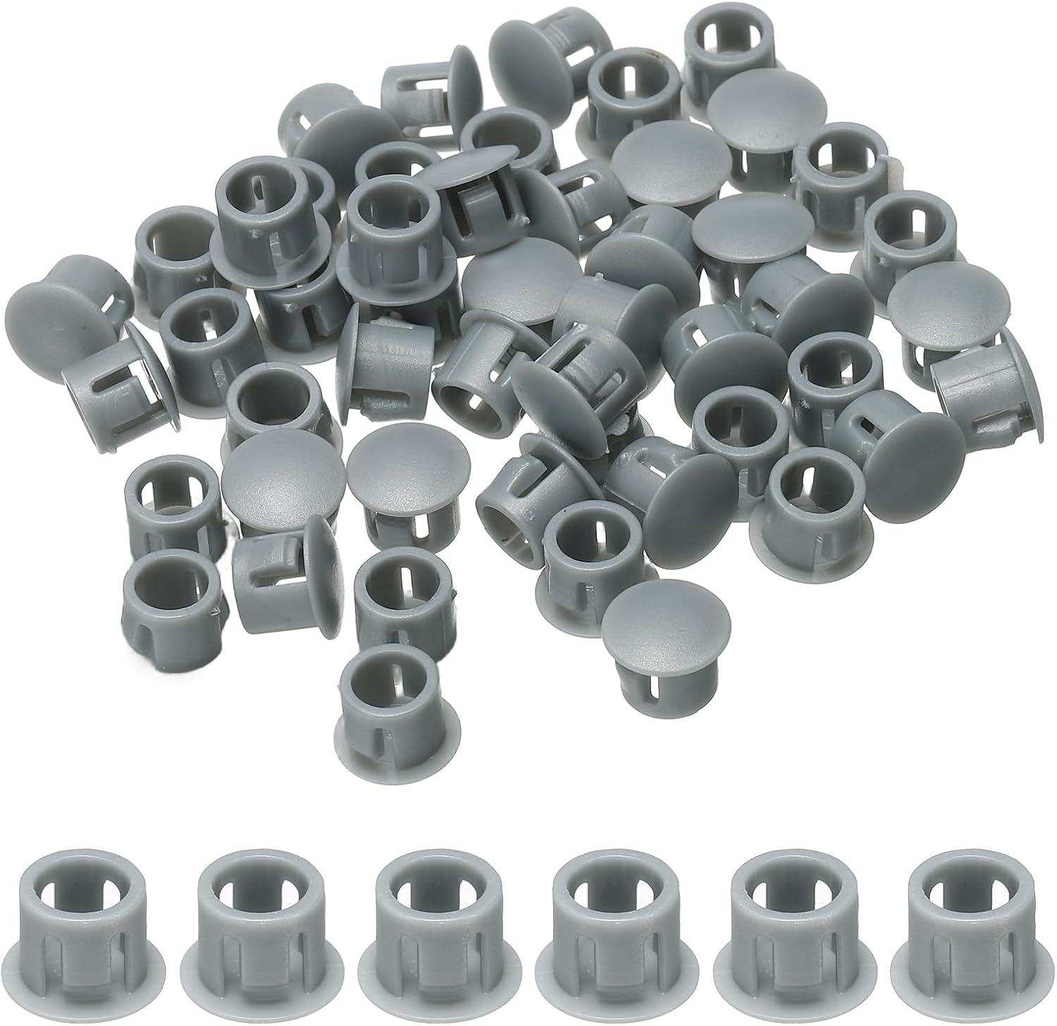 uxcell 50pcs Nylon Plastic Hole Plugs, 2/7"(8mm) Round Drill Screw Hole ...